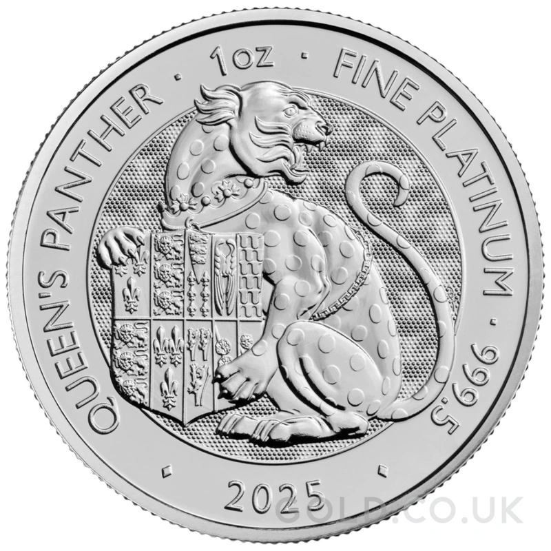2025 Queen's Panther 1oz Platinum Coin | GOLD.co.uk - From £1,676.40
