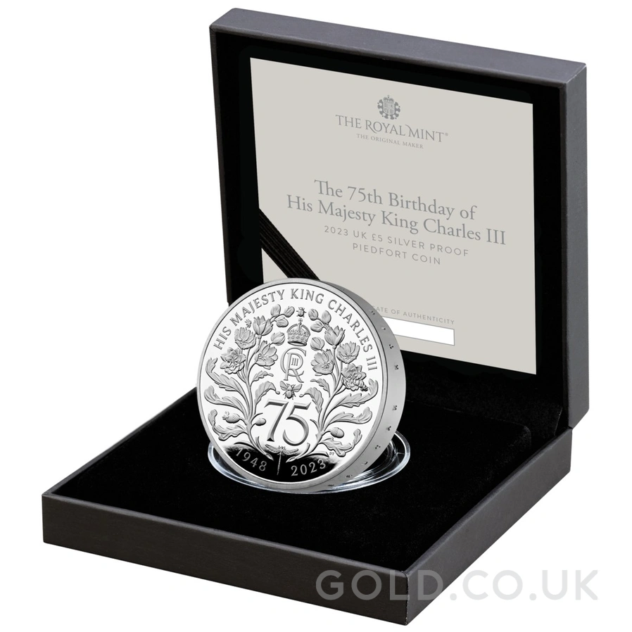 2023 75th Birthday Piedfort Silver Crown | Gold.co.uk - From £210.72