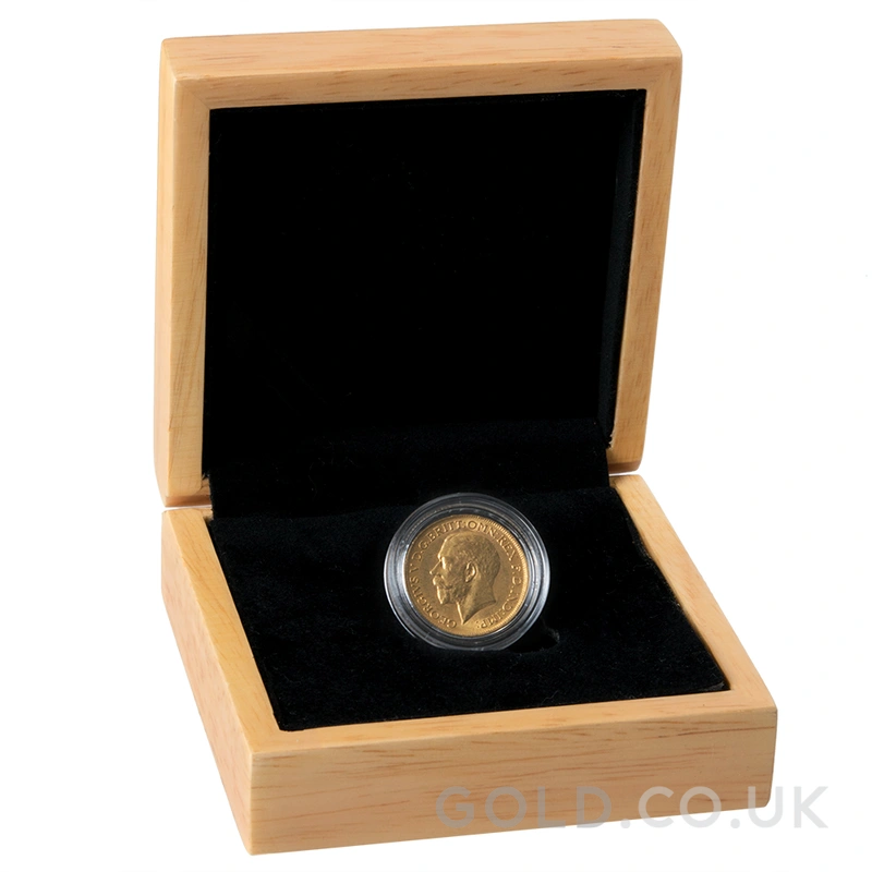 Gold Sovereign Coin George V in Gift Box | GOLD.co.uk - From £762.60