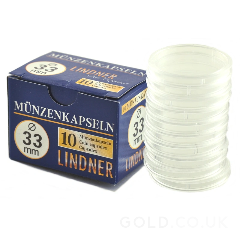 33mm Capsules for 1oz Gold Coins - From £6.60